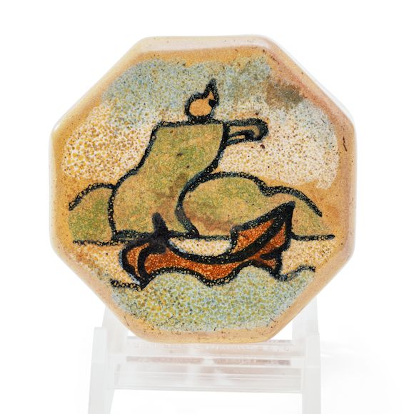 Bonhams Skinner : Saturday Evening Girls Octagonal Pottery Paperweight ...