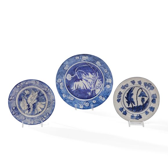 Bonhams Skinner : Three Dedham Pottery Poppy Pattern Plates, Dedham ...