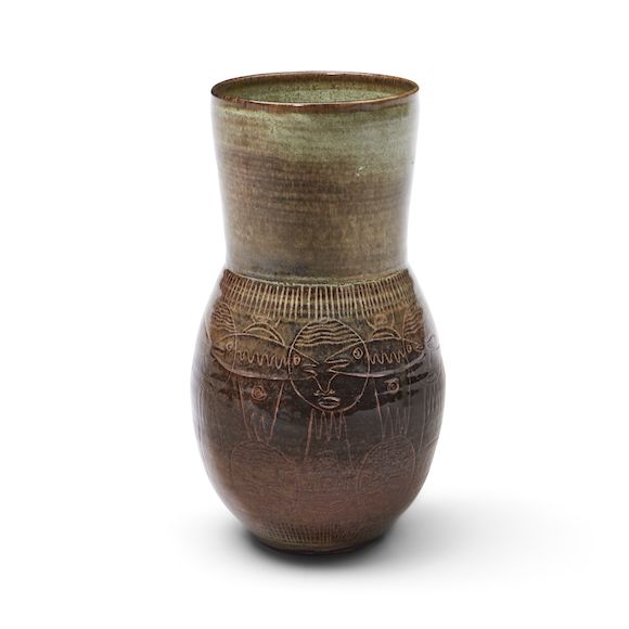 Bonhams Skinner : Edwin and Mary Scheier Studio Pottery Vase, Durham ...
