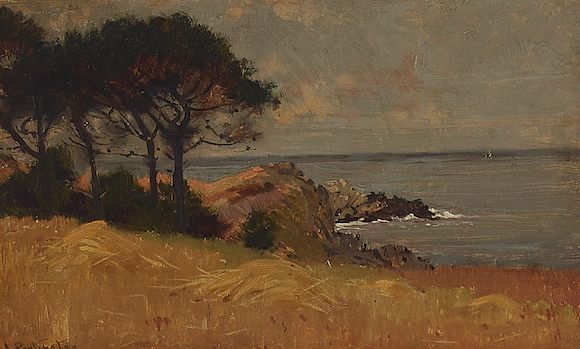 Bonhams : Richard Langtry Partington (1868-1929) Carmel Bay 6 1/2 x 10 ...