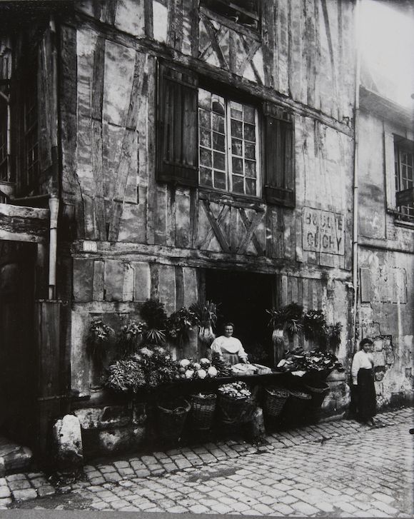 Bonhams Skinner : Eugène Atget (French, 1857-1927); Flower Vendor ...