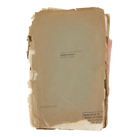 Bonhams : The Long Arm Shooting Script and Musical Sections from ...