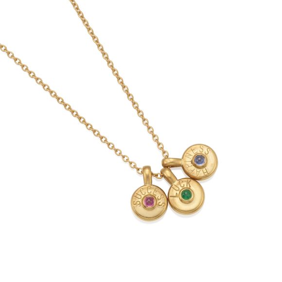 Bonhams : TABBAH AN 18K GOLD AND GEM-SET NECKLACE