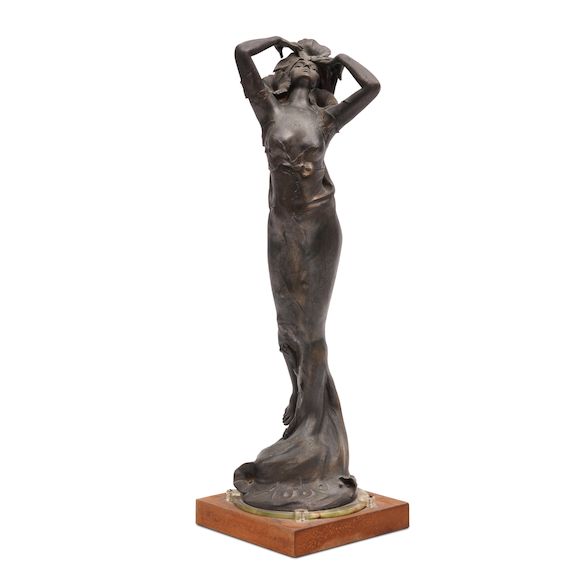 Bonhams Skinner : Art Nouveau Bronzed Metal Female Figure