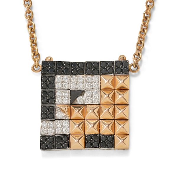 Bonhams Skinner : ENIGMA BY BULGARI: AN 18K ROSE GOLD, ONYX, AND ...