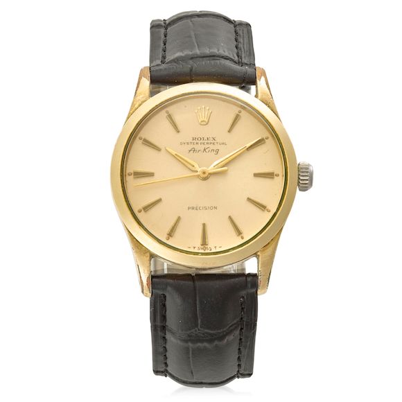 Bonhams : ROLEX. A GOLD PLATED AUTOMATIC WRISTWATCH Air King, Ref: 5506 ...