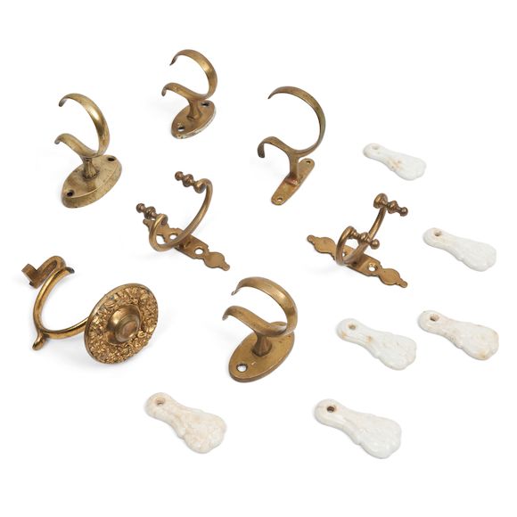 Bonhams Skinner : Group of Jamb Hooks and Keyhole Covers