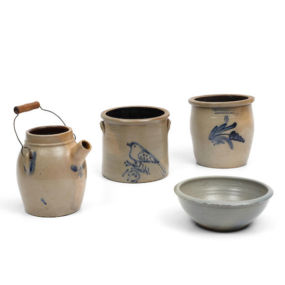 Bonhams Skinner Four Pieces Of Stoneware