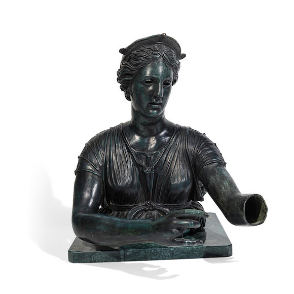 Bonhams An Italian Patinate Bronze Bust Of Diana The Archerchiurazzi