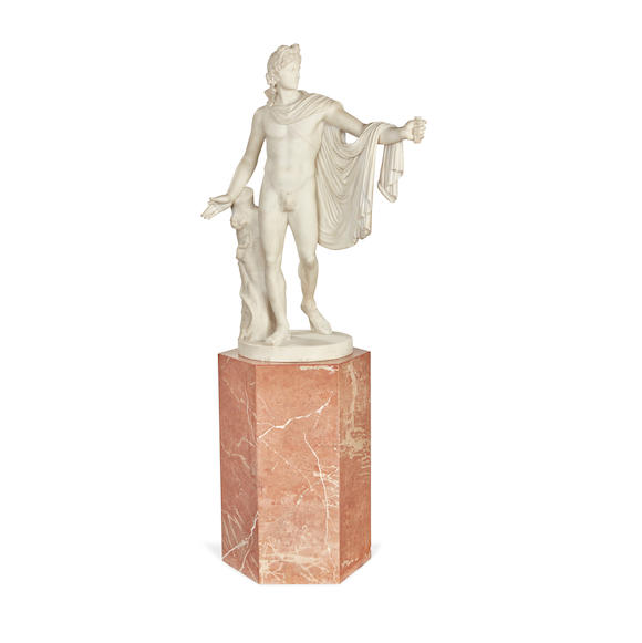 Bonhams A Carved Marble Figure Of Apollo Belvedere