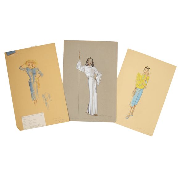 Bonhams : Gene Tierney Ellen and Jeanne Crain Ruth Costume Sketches by ...
