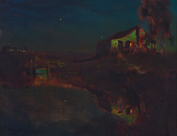 Bonhams : Charles Rollo Peters (1862-1928) Twilight Reflections 19 x 25 ...