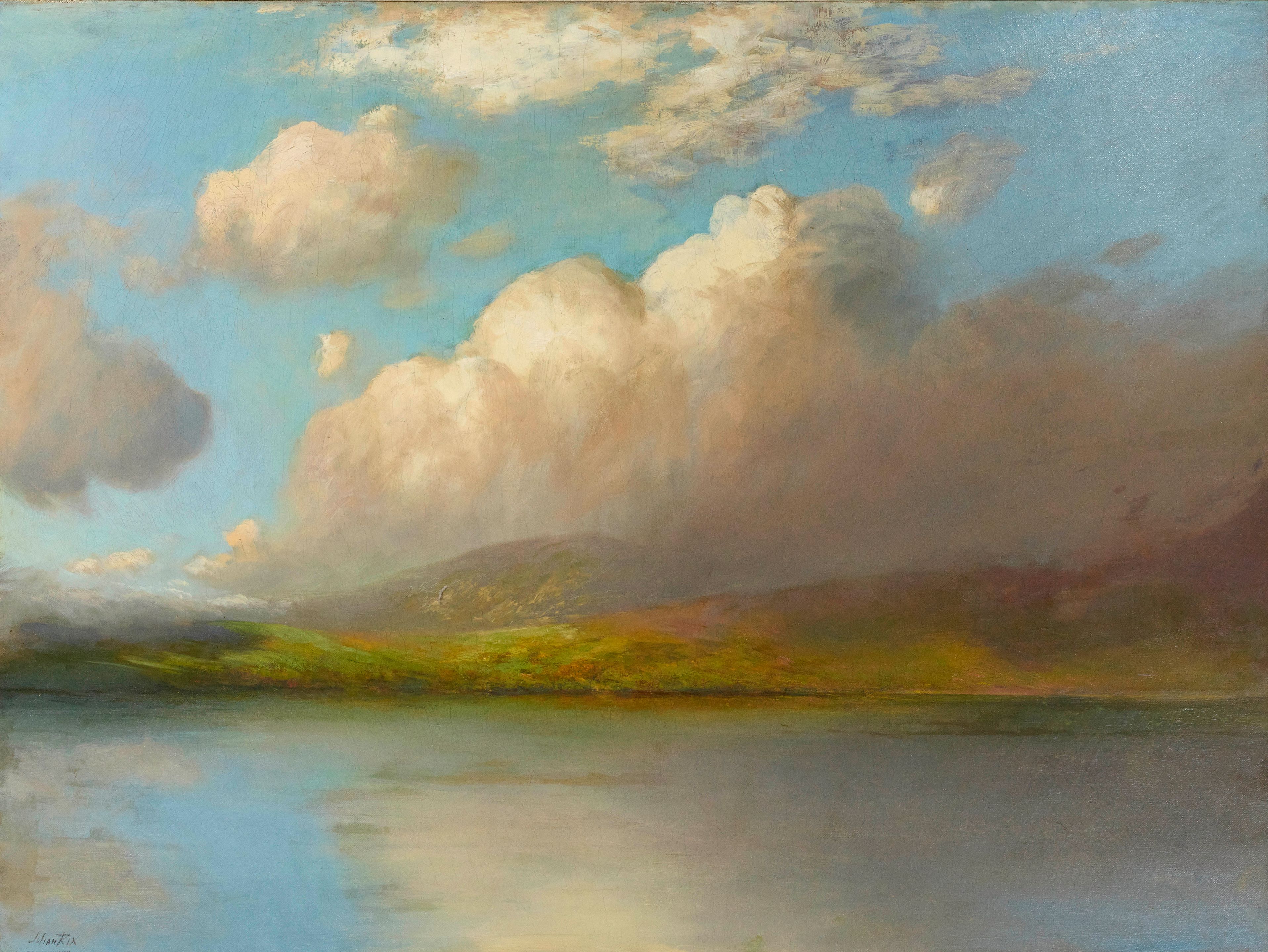 Bonhams : Julian Rix (1850-1903) Summer Landscape 30 x 40 in. framed 37 ...