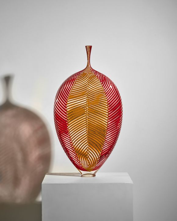 Bonhams : DANTE MARIONI (BORN 1964) Red in Yellow Aspen Leaf2014blown ...