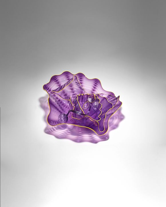 Bonhams : DALE CHIHULY (BORN 1941) Purple Wine Persian Set with Bright ...