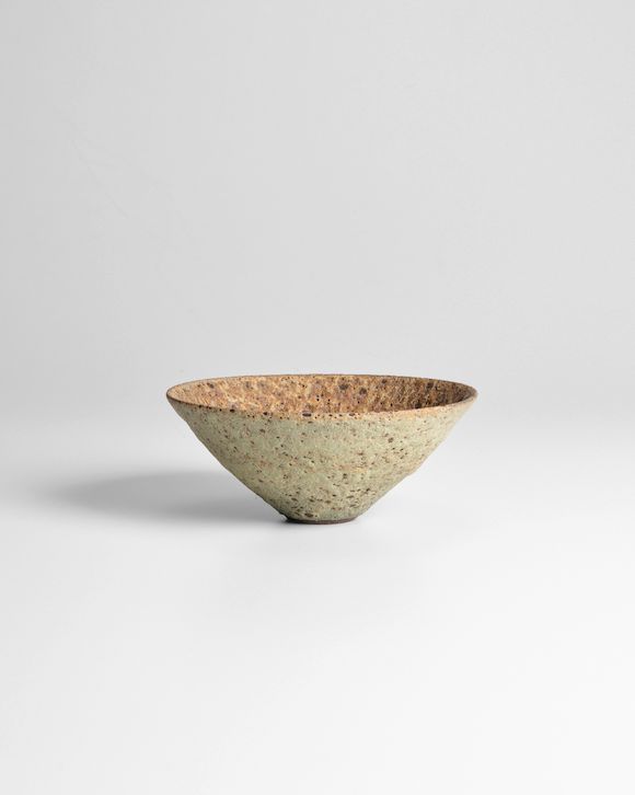 Bonhams : LUCIE RIE (1902-1995) Conical Vasecirca 1970stoneware, pitted ...