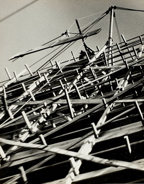 Bonhams : Edward W. Quigley (1898-1977); Scaffolding with Board Rising;