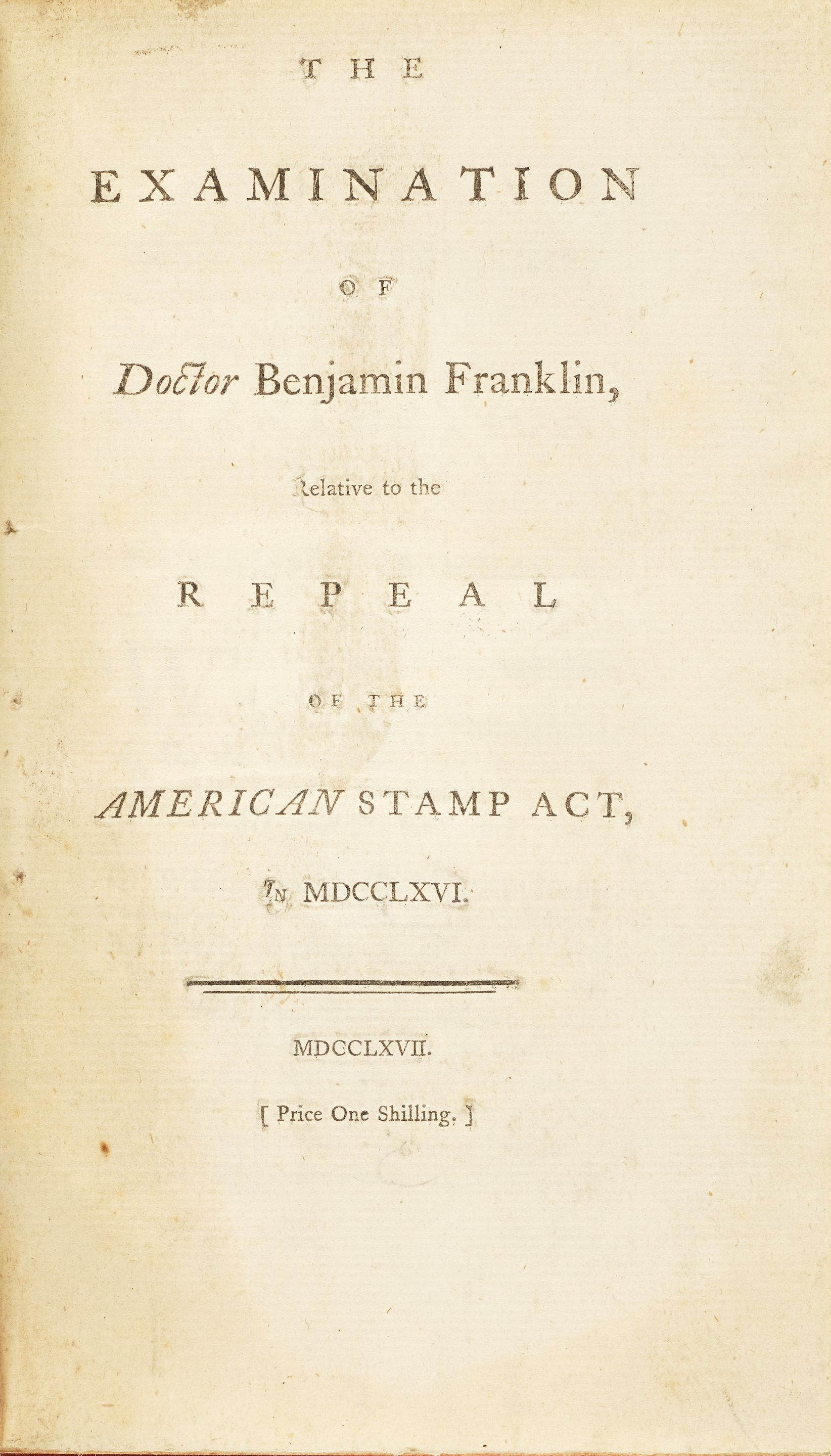 The Examination of Doctor Benjamin - auctions & price archive