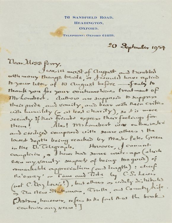Bonhams : TOLKIEN ON THE LORD OF THE RINGS. TOLKIEN, J.R.R. 1892-1973 ...