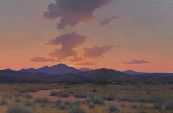 Bonhams : Michael Stack (born 1947) Sundown Near the Gilas 24 x 36 in ...