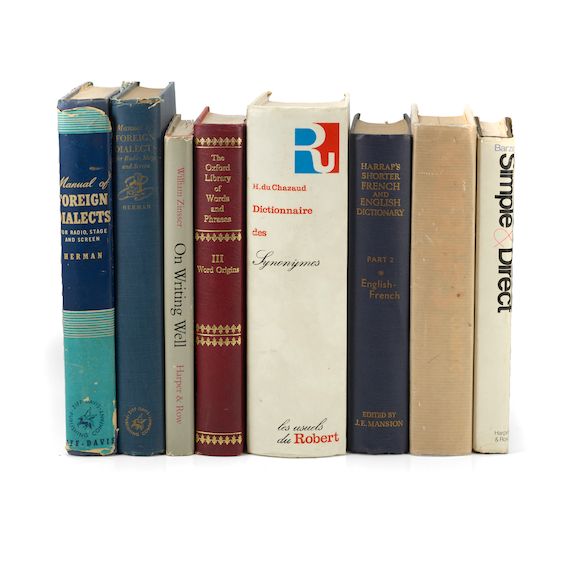 Bonhams : A COLLECTION OF DICTIONARIES AND BOOKS RELATING TO WRITING ...