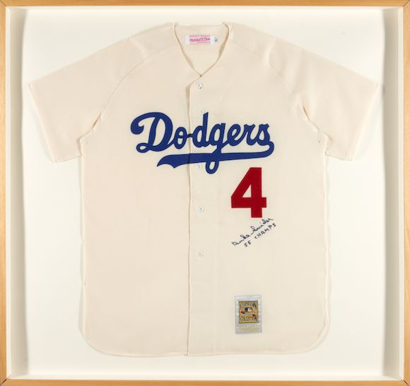 Bonhams Skinner : Signed Duke Snider Jersey