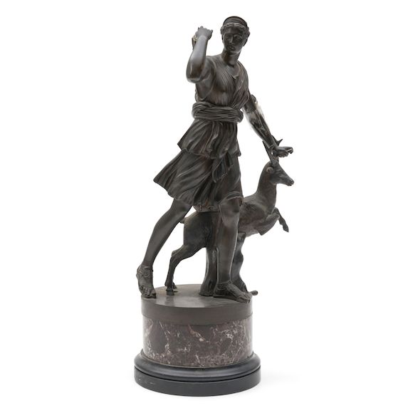 Bonhams Skinner : Classical Bronze Figure with Stag, France, 19th century,