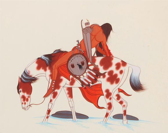 Bonhams : Beatien (Little No Shirt) Yazz (American, 1928-2012) Wounded ...