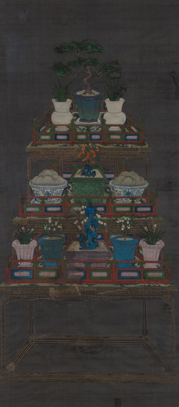 Bonhams : ANONYMOUS (17TH/18TH CENTURY) A Pair of Penzai Displays (2)