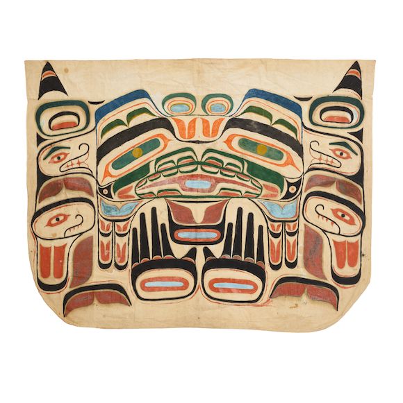 Bonhams : A Northwest Coast painted muslin