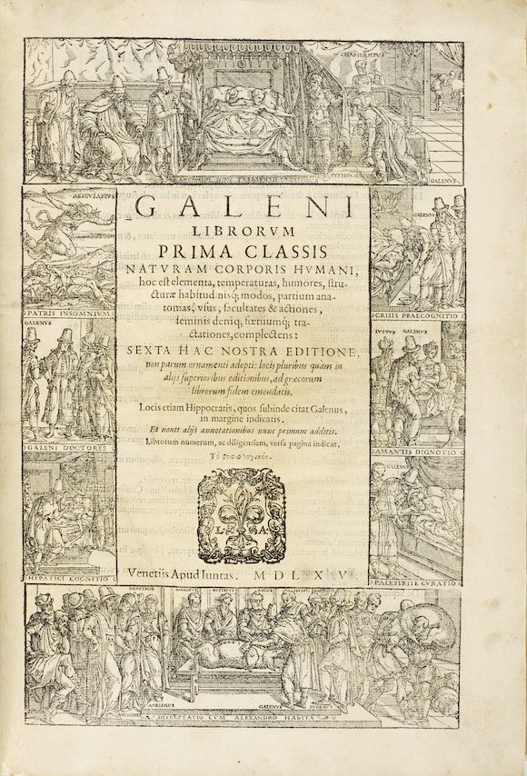 Bonhams : GALENUS, CLAUDIUS. 129-C.216. Works. Librorum prima clasis ...