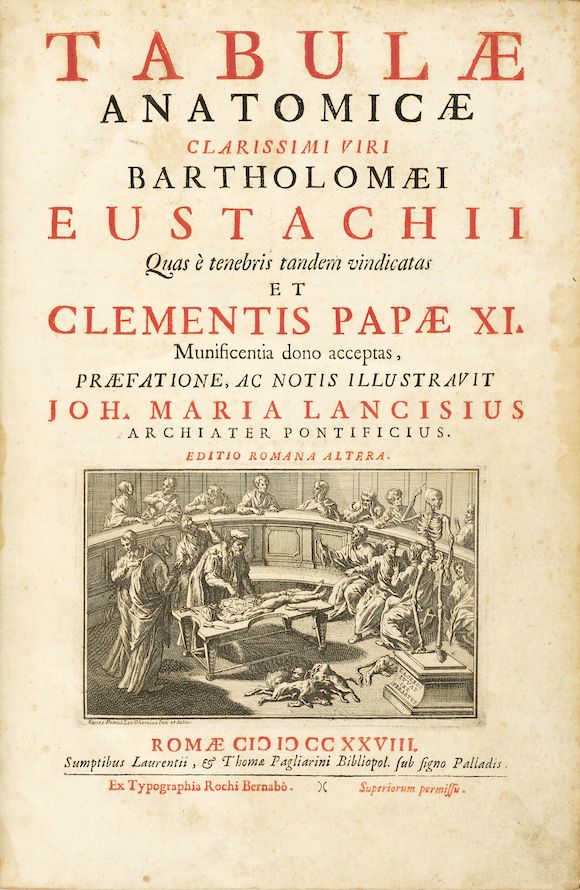 Bonhams : EUSTACHIUS, BARTOLOMAEUS. c.1505-1574. Tabulae anatomicae ...