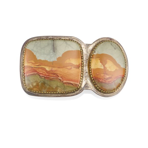 Bonhams : A Gail Bird & Yazzie Johnson belt buckle