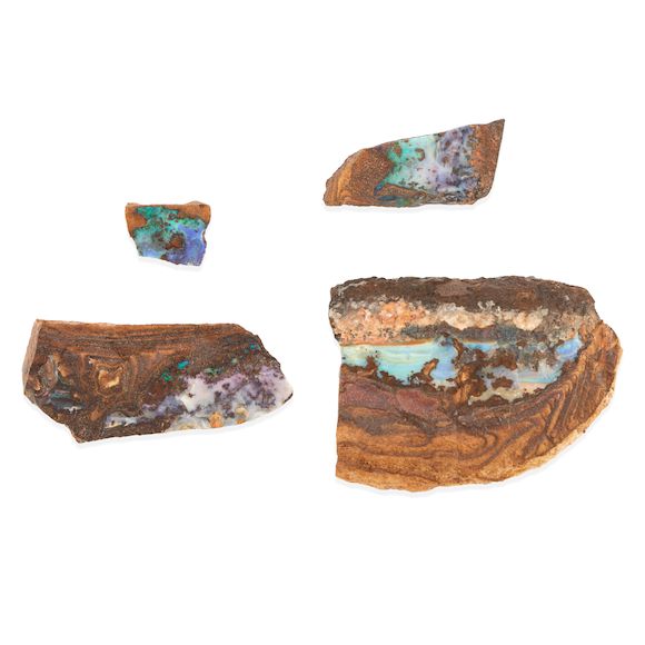 Bonhams : A GROUP OF BOULDER OPAL SPECIMENS