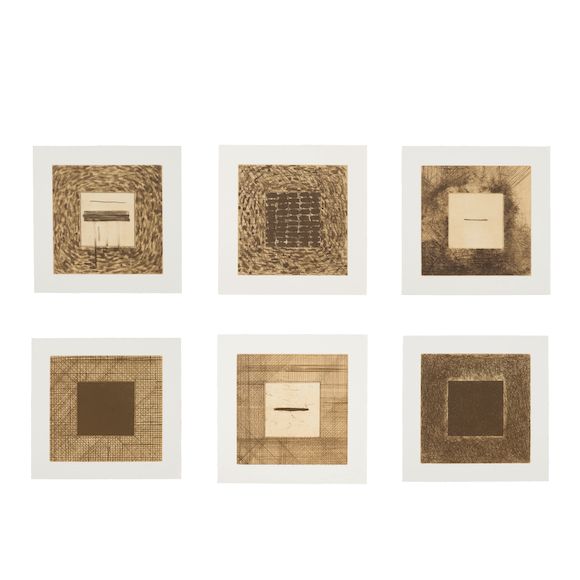 Bonhams : Pat Steir (born 1938); Drawing Lesson, Part 1, Line, Six ...