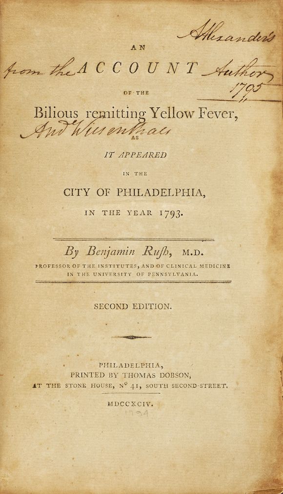 Bonhams : RUSH PRESENTATION COPY TO A PROMINENT BALTIMORE PHYSICIAN ...