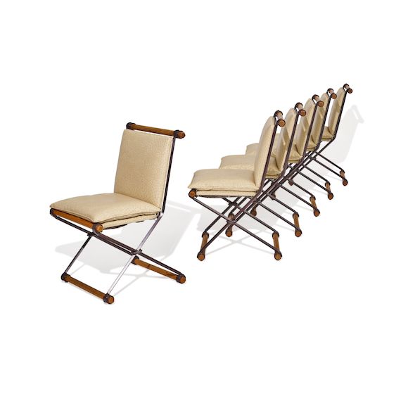 Bonhams : CLEO BALDON (1927-2014) Six Side Chairs1960sfor Terra, faux ...