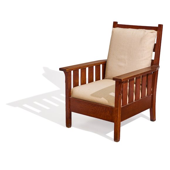 Bonhams : GUSTAV STICKLEY (1858-1942) Fixed-Back Armchaircirca ...