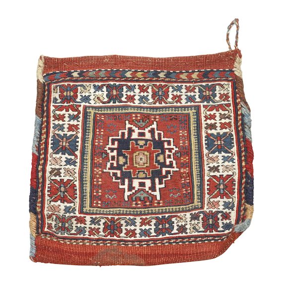 Bonhams Skinner : Shahsavan Bag with Lesghi Star Caucasus 1 ft. 2 in. x ...