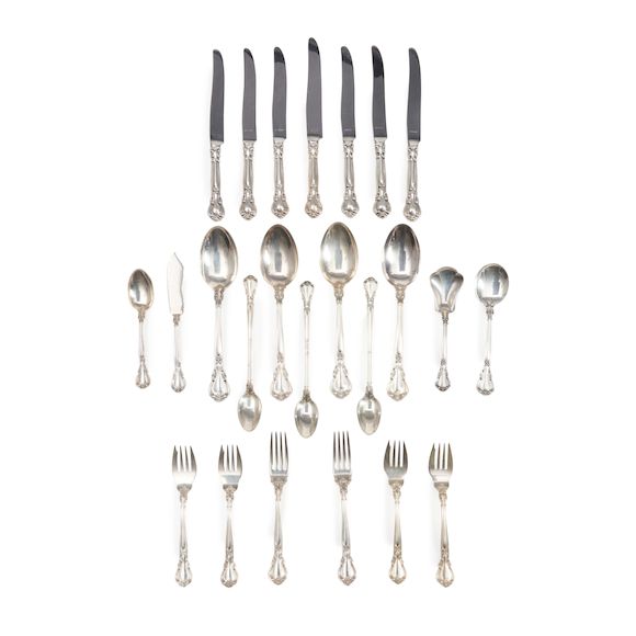 Bonhams Skinner : Gorham "Chantilly" Pattern Sterling Silver Flatware Set,