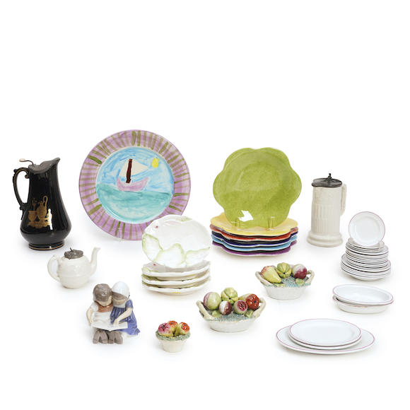 Bonhams Skinner Group Of Assorted Pottery And Porcelain Items