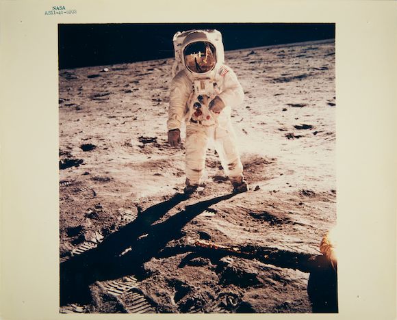 Bonhams : APOLLO 11 BUZZ ALDRIN AT TRANQUILITY BASE. Chromogenic color ...