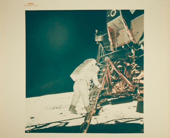 Bonhams : APOLLO 11 BUZZ ALDRIN DESCENDS THE LM LADDER. Chromogenic ...