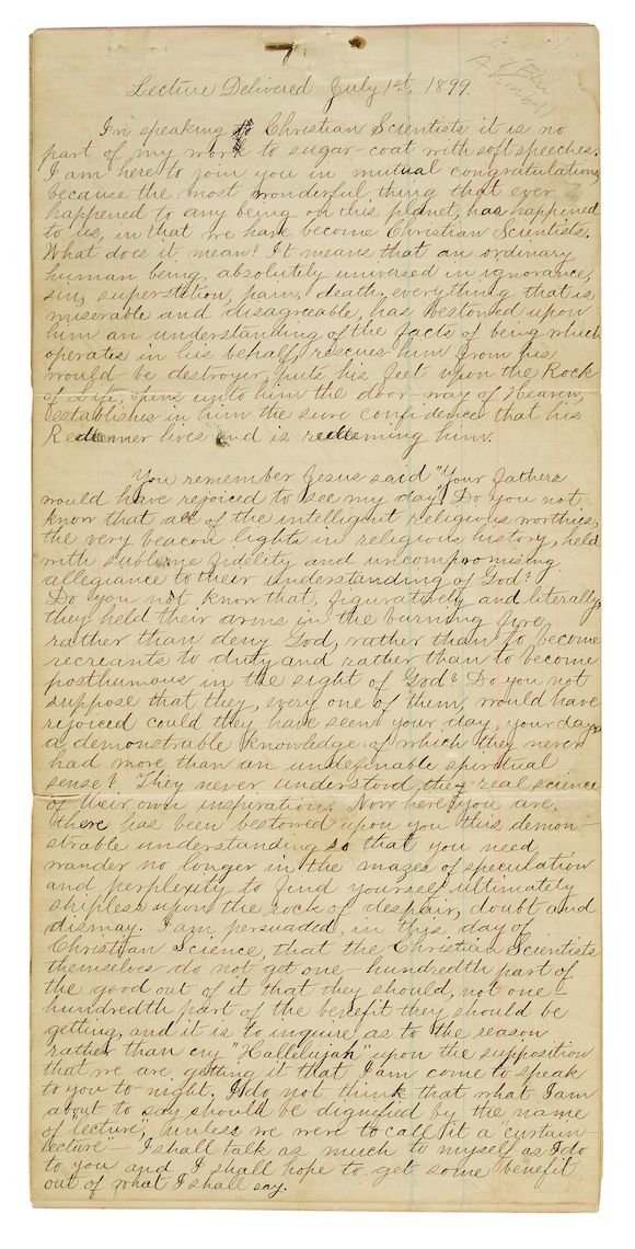 Bonhams : EARLY NEW ENGLAND MANUSCRIPT SERMONS. DANFORTH, JOHN ...