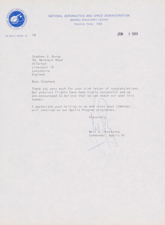 Bonhams : APOLLO 11: NEIL ARMSTRONG GAUGES HIS PROSPECTS FOR SUCCESS IN ...