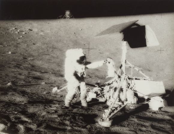 Bonhams : APOLLO 12: PETE CONRAD INSPECTS SURVEYOR 3. Large format ...