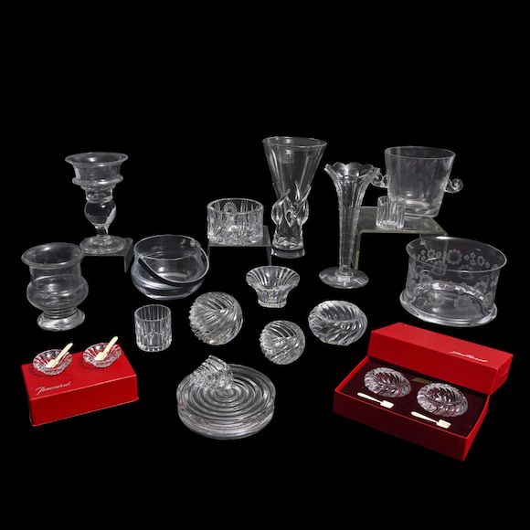 Bonhams Skinner : Group of Assorted Clear Glass Items