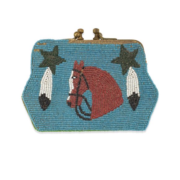 Bonhams : A Plateau or Plains pictorial beaded coin purse