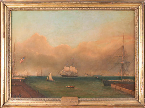 Bonhams Skinner American School 19th Century View Of Boston Harbor