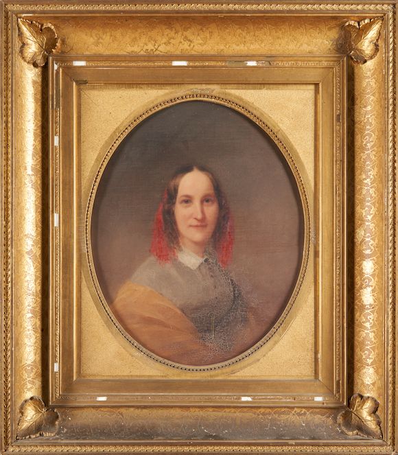 Bonhams Skinner : American School (19th Century), 1866. Portrait of Mrs ...
